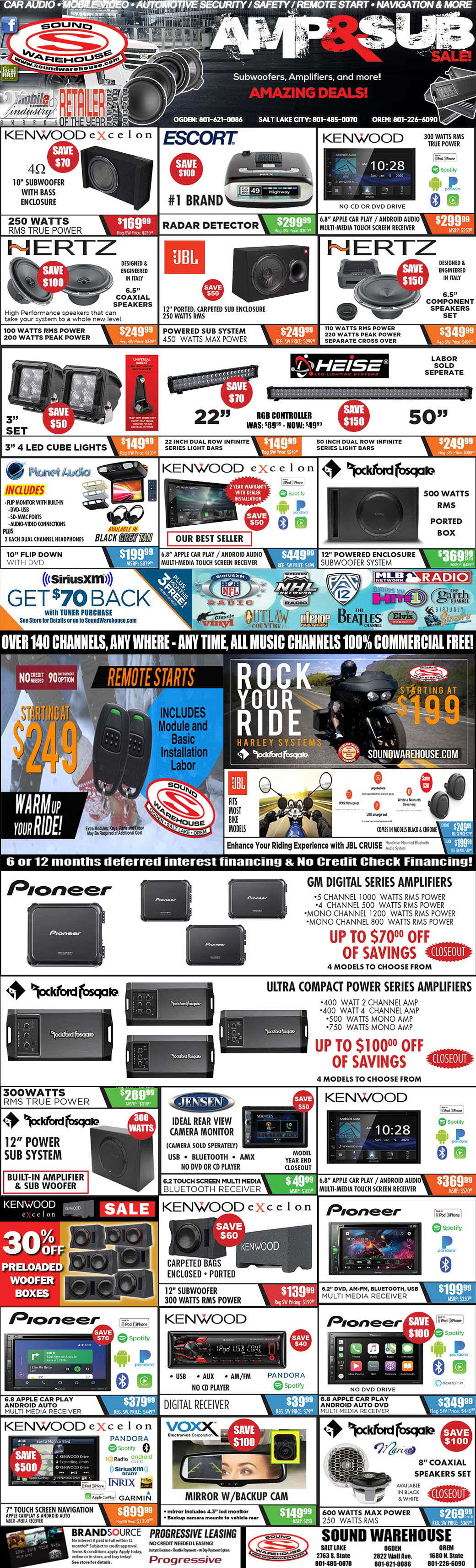 Sound Warehouse City Weekly Advertising