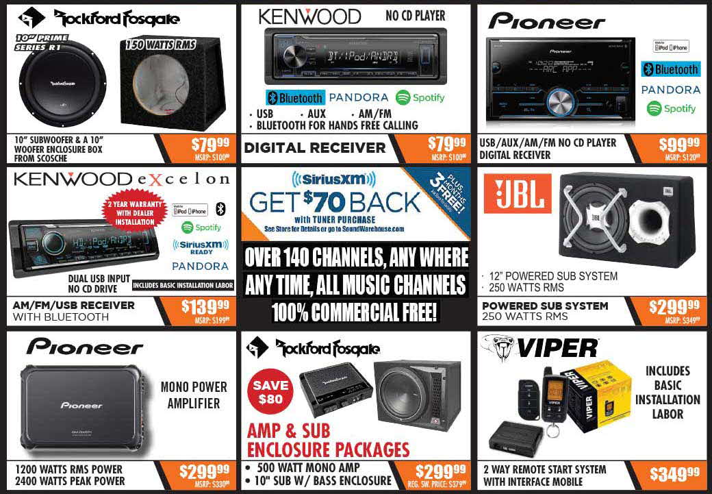 Sound Warehouse City Weekly Advertising