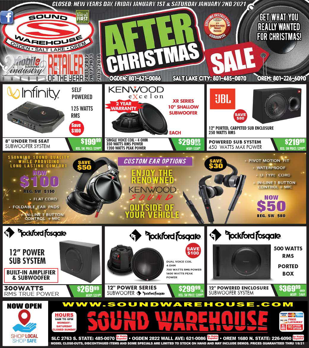 Sound Warehouse City Weekly Advertising