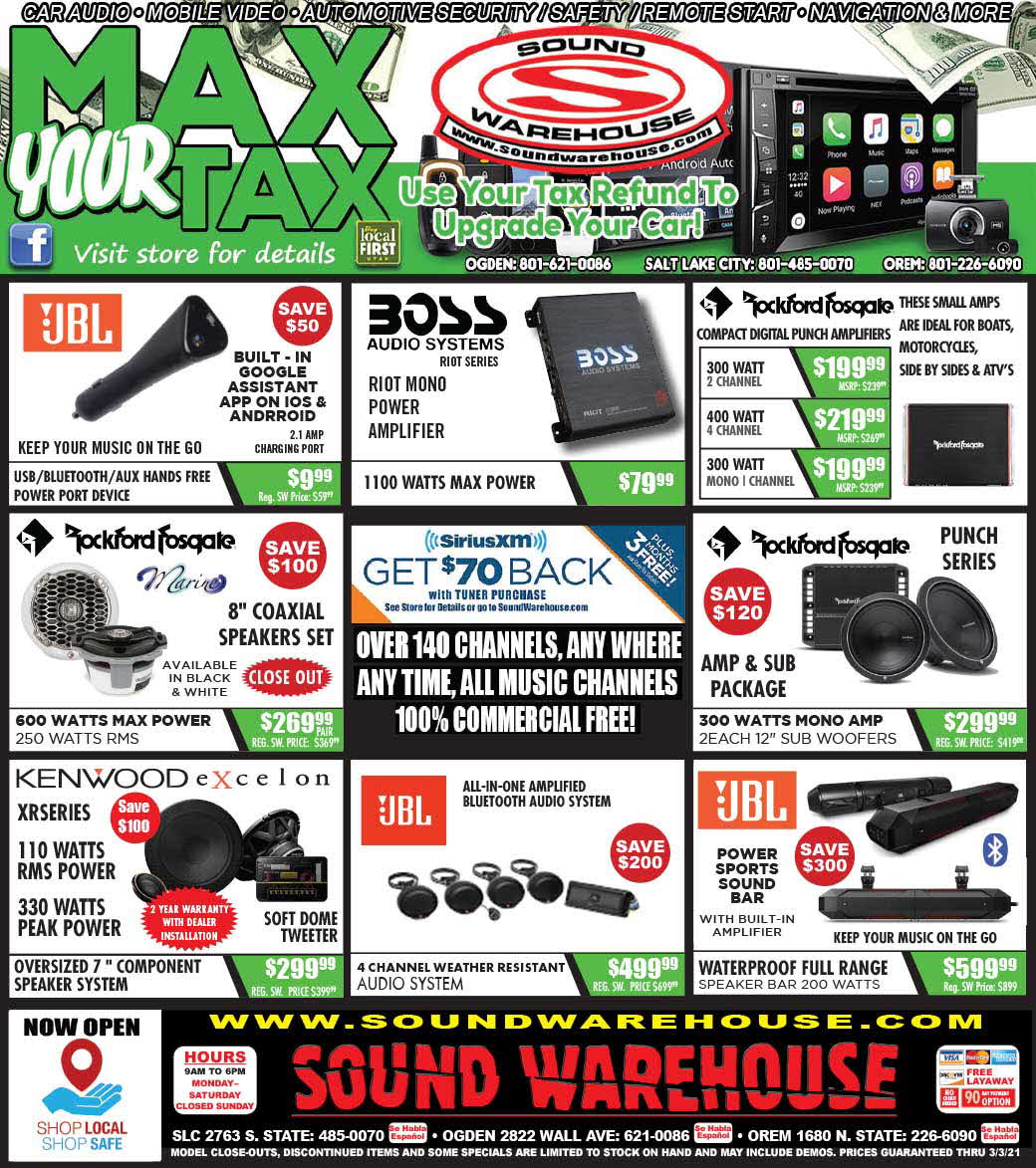 Sound Warehouse City Weekly Advertising