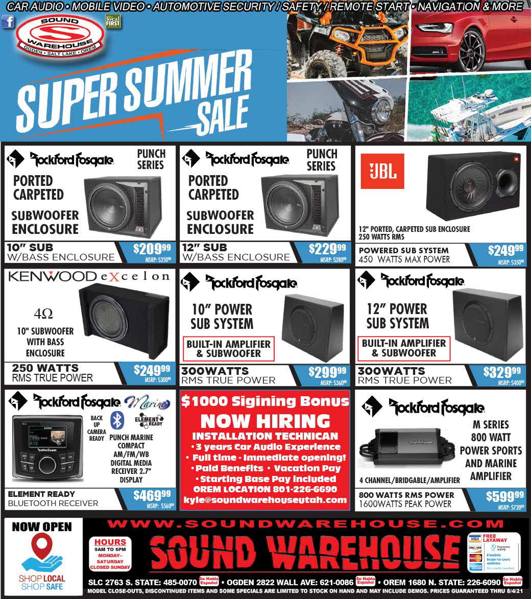 Sound Warehouse City Weekly Advertising