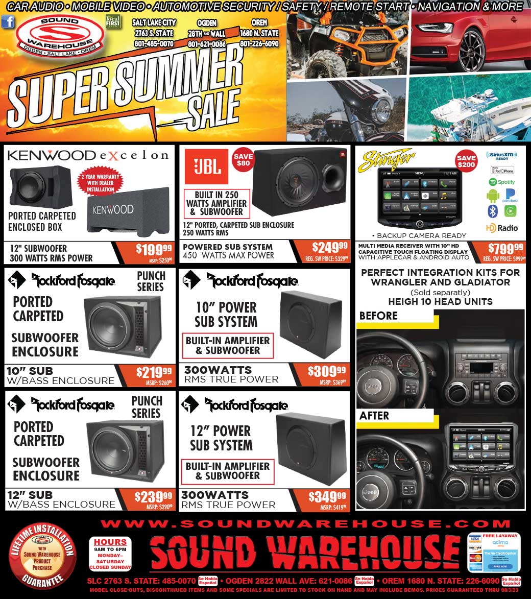 Sound Warehouse City Weekly Advertising